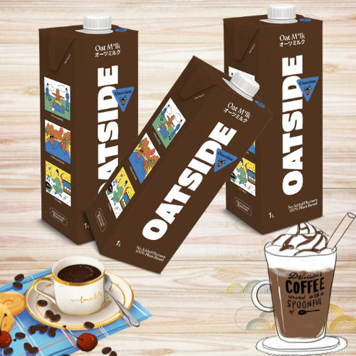 Oatside Chocolate Plant-Based Oat Milk 1L x3 Packed and x6 Packed ...