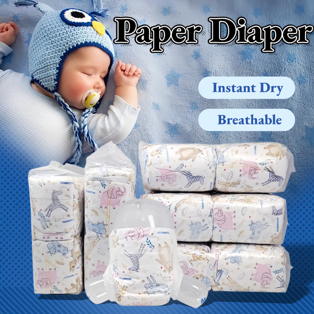 50pcs Baby Diaper Korea Ultra-thin Diapers Newborn Diaper Pants M L XL XXL Random Design ...