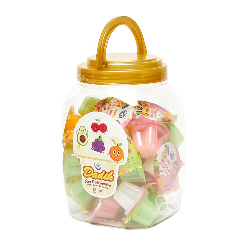 Nibou Dadih Soya Fruit Pudding with Nata de Coco 33 x 35g | Shopee ...