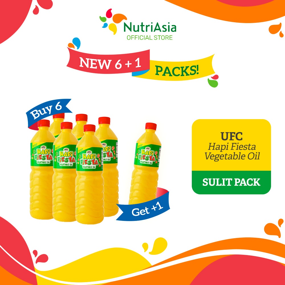 UFC Hapi Fiesta Vegetable Oil 6+1 Sulit Pack (900ml) | Shopee Philippines
