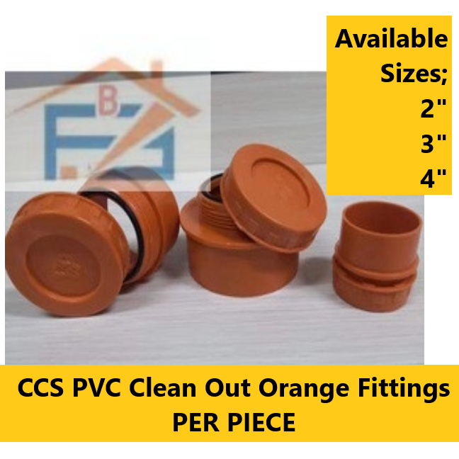 CCS PIPE PVC Sanitary Orange Fittings [2",3",4"] Clean Out For PVC ...
