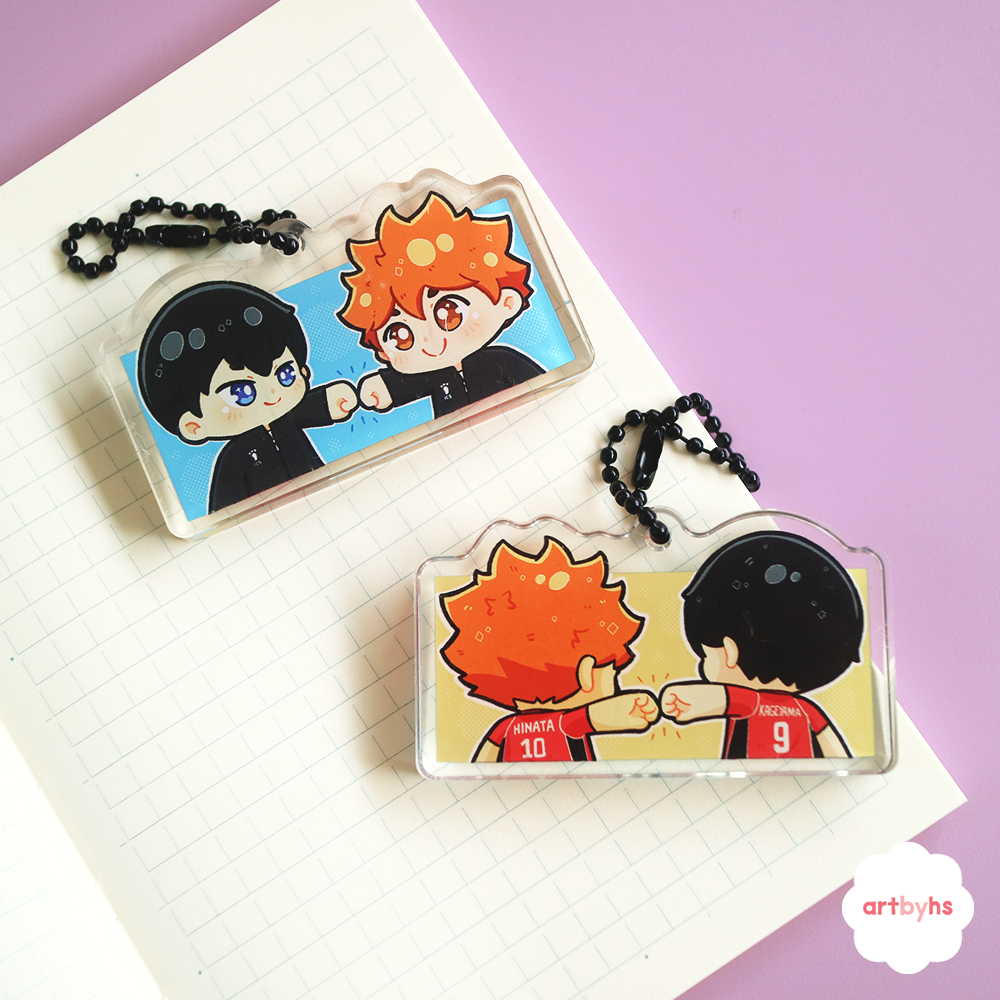Haikyuu!! KageHina Fist Bump Acrylic Block Keychain | Shopee Philippines