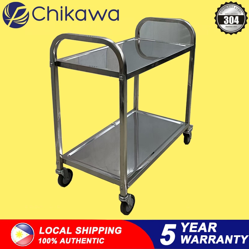304 thick stainless steel dining cart trolley | Shopee Philippines