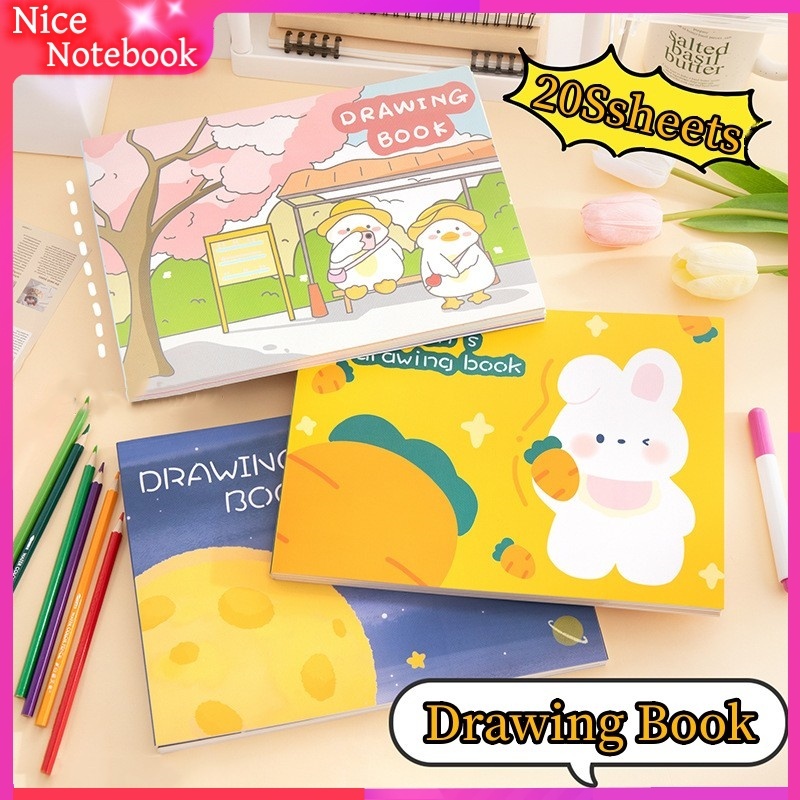 Drawing Book for Children 20 Sheets Blank Art Painting Sektch Book ...