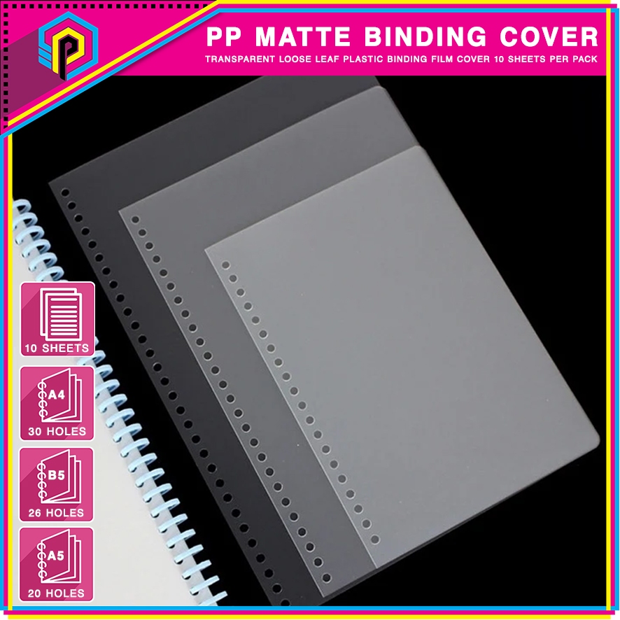 Officom PP Matte Loose Leaf Plastic Binding Film Notebook Cover ...