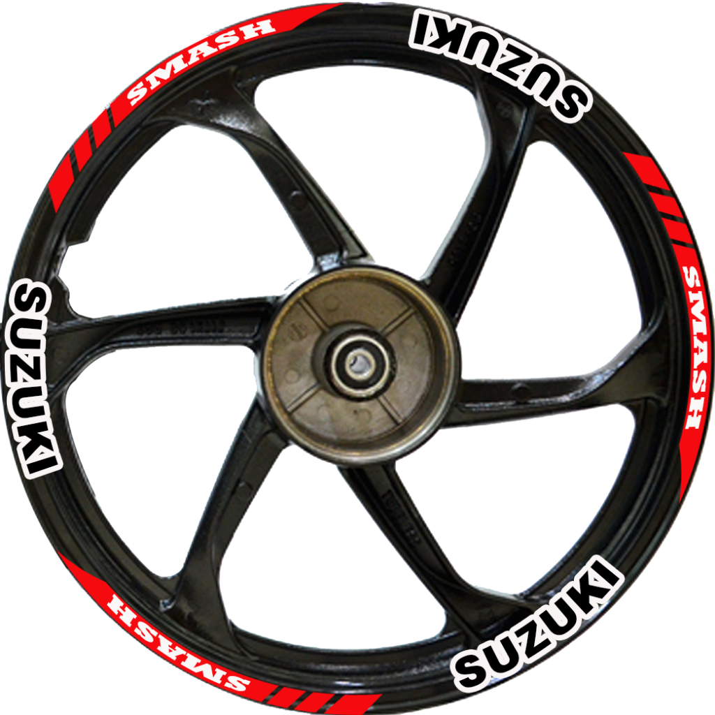 Smash Suzuki mags sticker decals ( set for 2 wheels front and rear ...