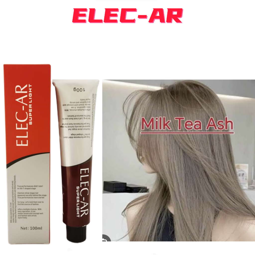 ELECAR Milk Tea Ash 8.17 Hair Color Hair Dye 100ml | Shopee Philippines