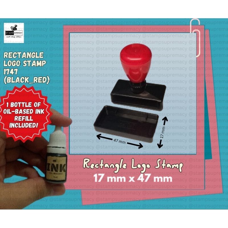RECTANGLE LOGO STAMP - CUSTOMIZED (17*47 mm) | Shopee Philippines
