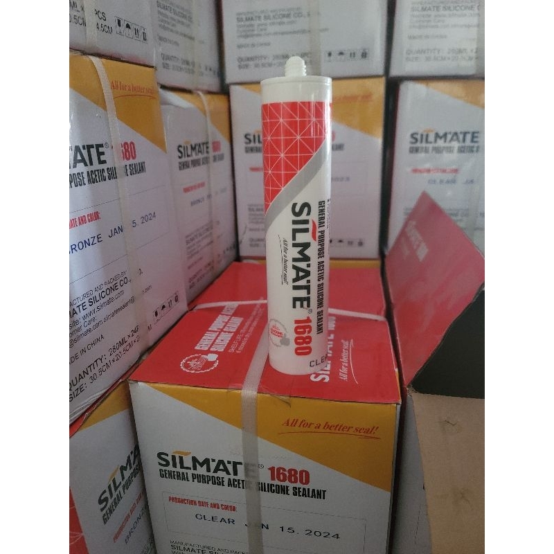 SILMATE SILICON SEALANT ACETIC CURE(Clear/white/black/brown) | Shopee ...