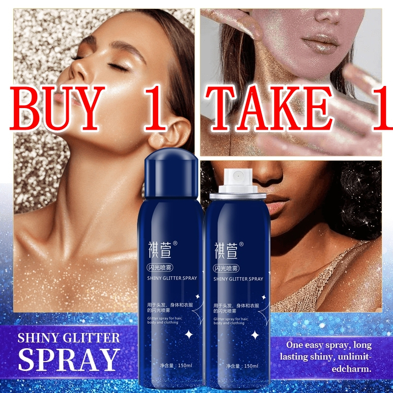 Body Glitter Spray Shiny Glitter Spray for Skin Face Hair Highlight ...