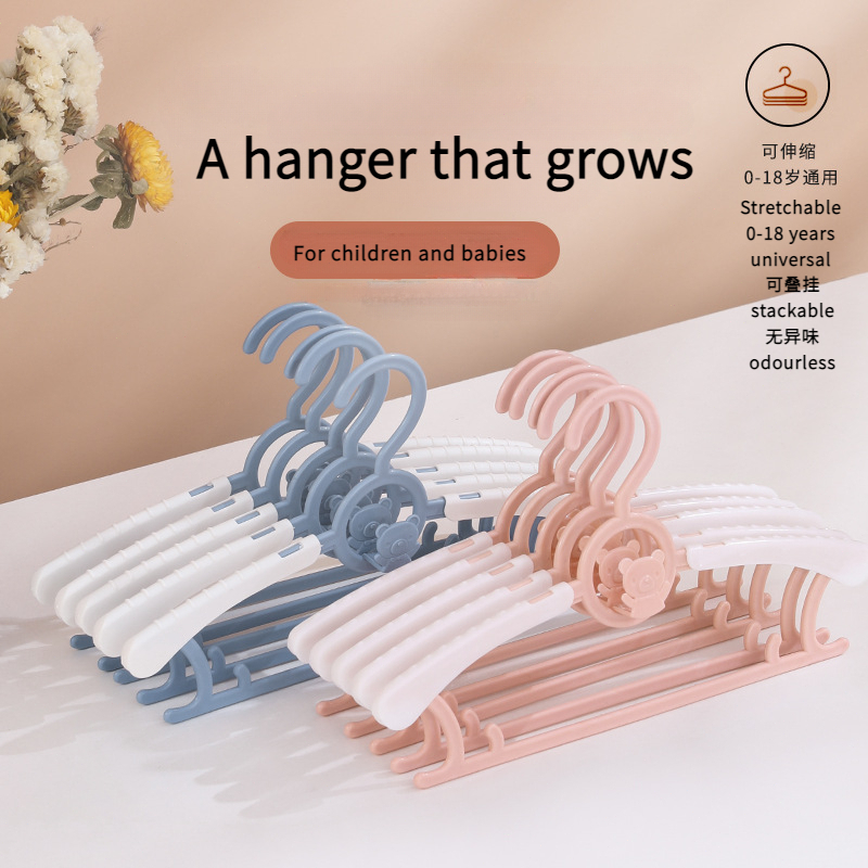 10 pcs/set Expandable Stacking & Hanging children's hangers, home ...