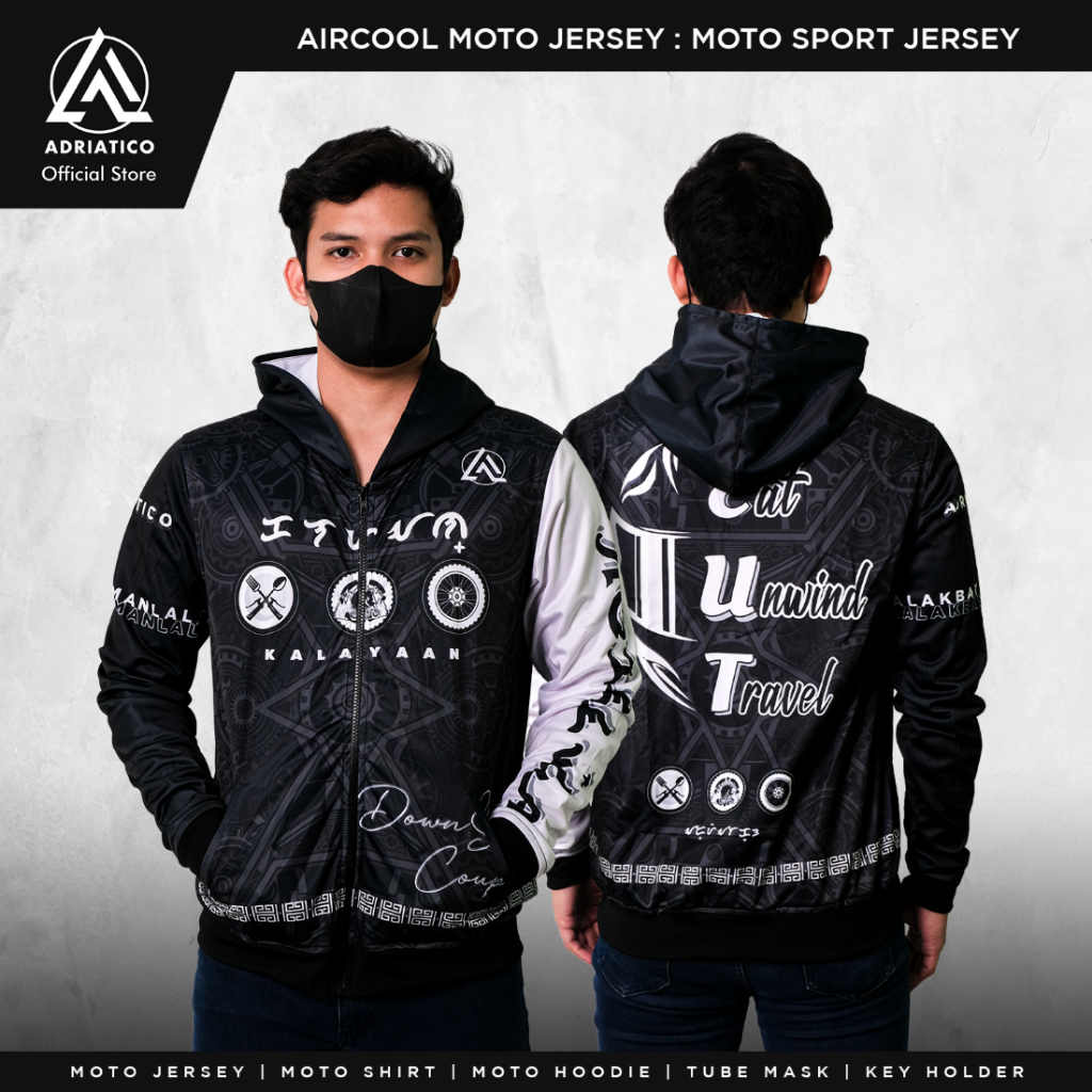 Adriatico Clothing x Downshift Couple Version 2 Moto Hoodie | MOTOVLOG | Shopee Philippines