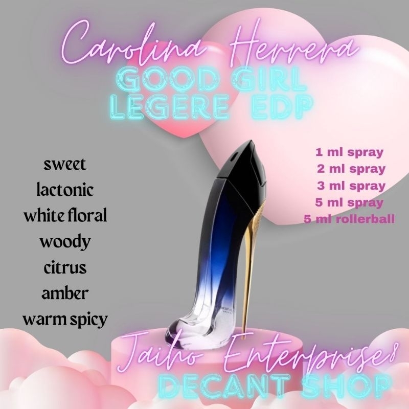 Authentic Perfume Samples Carolina Herrera Good Girl Legere EDP 1-5ml ...