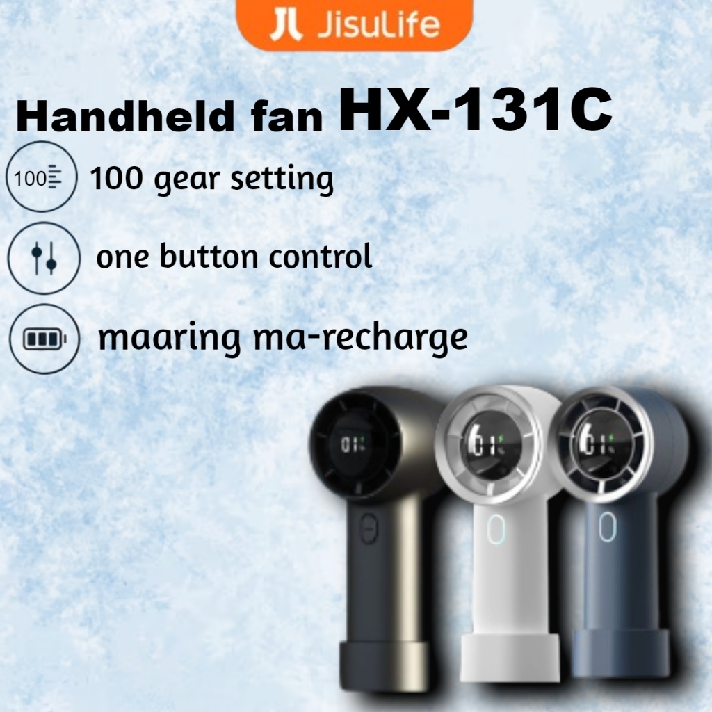 Promo Handheld Fan HX-131C Portable Bladeless Mini Fan Recharable 100 ...