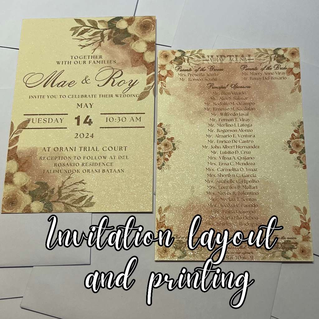 BACK TO BACK Invitation layout and printing | Shopee Philippines