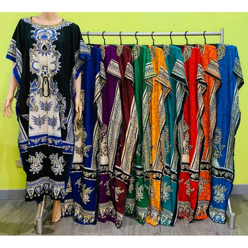 (PLUS SIZE) Long Kaftan Batik Daster Dress Pambahay | Shopee Philippines