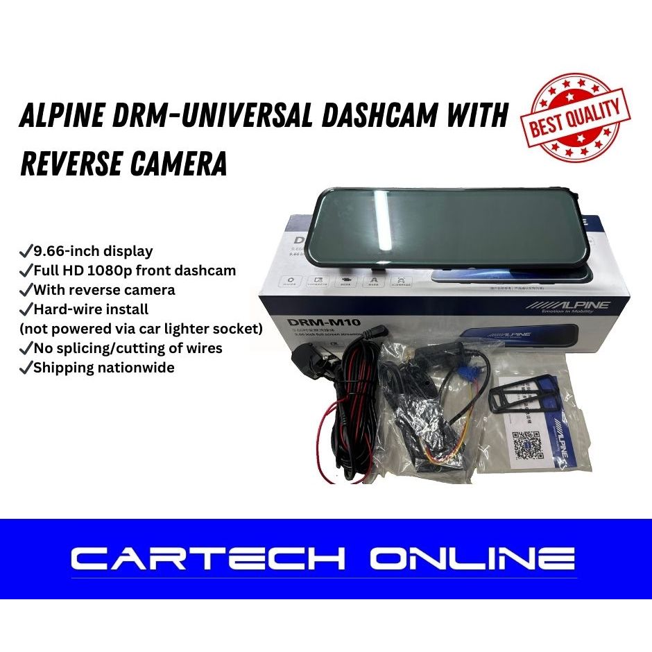 ALPINE DRM-M10 UNIVERSAL DASHCAM with REVERSE CAMERA | Shopee Philippines