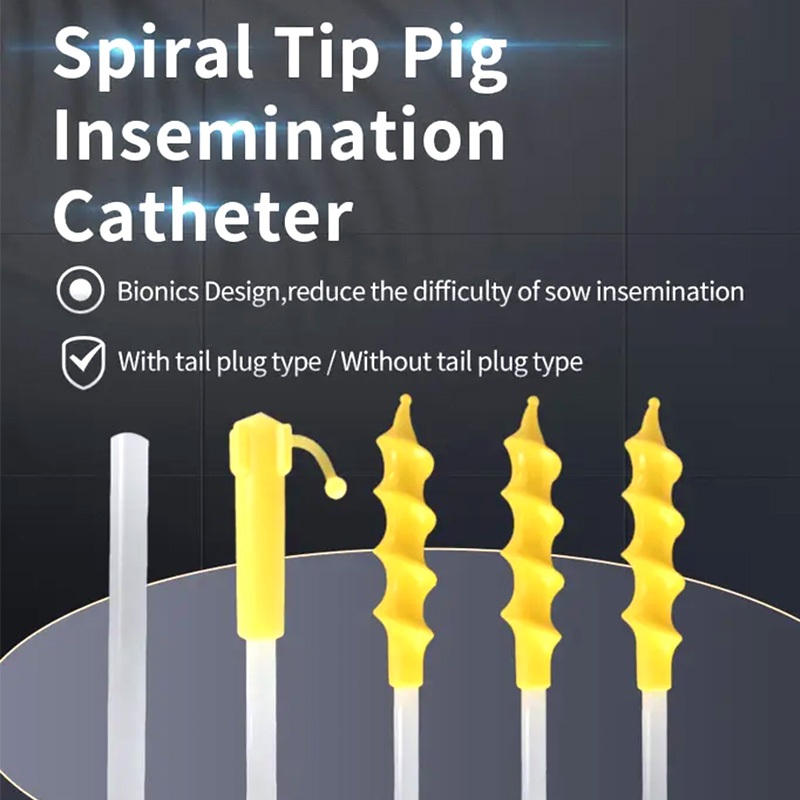 10Pcs Pig Spiral catheter with end cap Disposable Artificial ...