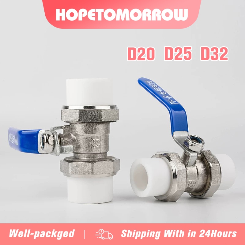 DN20 DN25 DN32 PPR Double Union Ball Valve Plumbing Fitting | Shopee ...