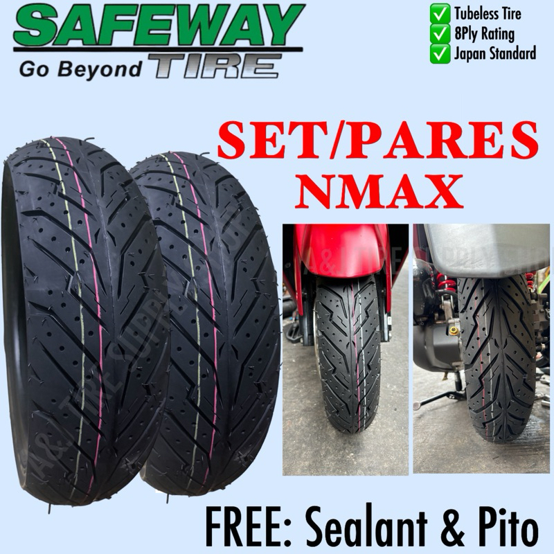 SAFEWAY TIRE SET/PARES for NMAX FREE Sealant and Pito | Shopee Philippines