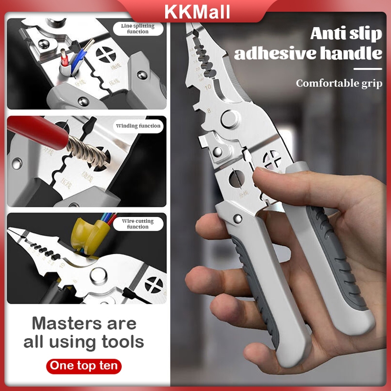 Multi-Purpose Electrician Pliers Wire Stripper 10 IN 1 Multi-function ...