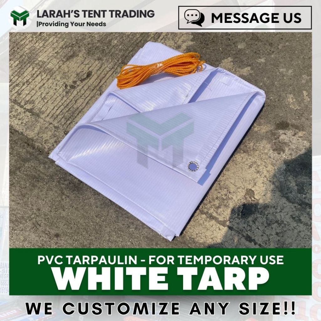 WHITE TARPAULIN PVC Type trapal Lona Tolda Waterproof Tarp trapal ...