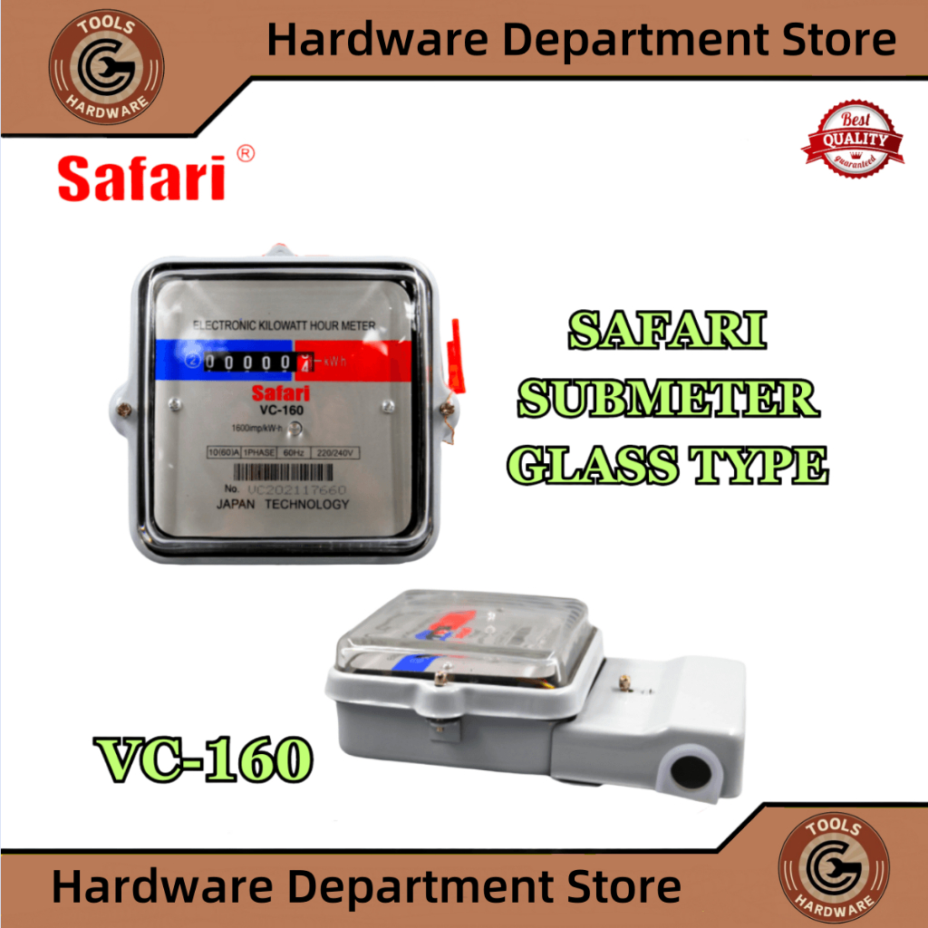 HARDWARE DEPARTMENT STORE SUBMETER GLASS TYPE ELECTRIC METER | Shopee ...