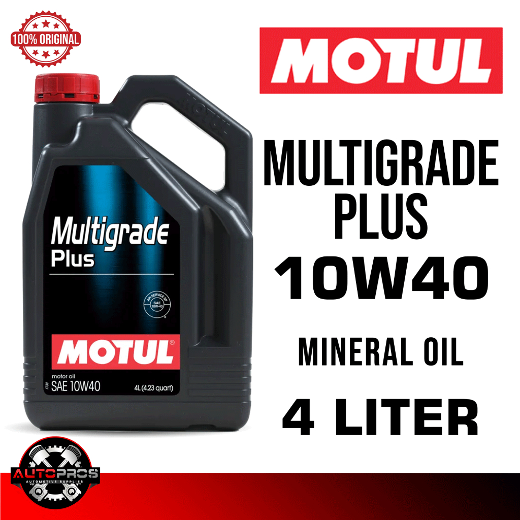 Motul Multigrade Plus 10W-40 Gasoline & Diesel Engine Oil 4 Liters ...