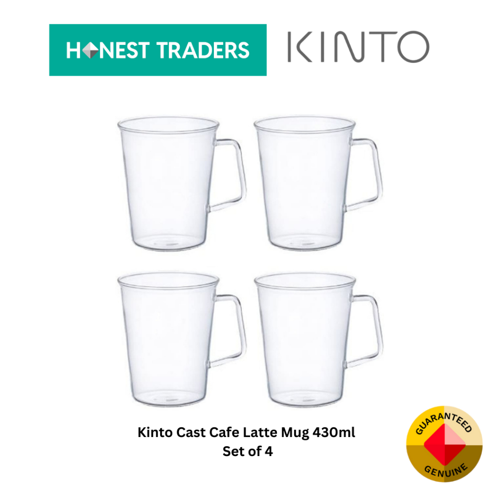 Kinto Cafe Latte Mug Set Of 4 430ml 8436 | Shopee Philippines