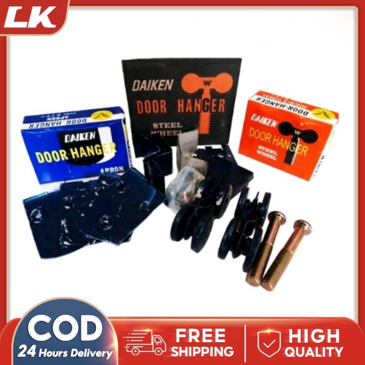 100% Original Daiken Door Hanger Heavy Duty Sliding Door Hanger Set Door Hook Steel Wheels Set ...