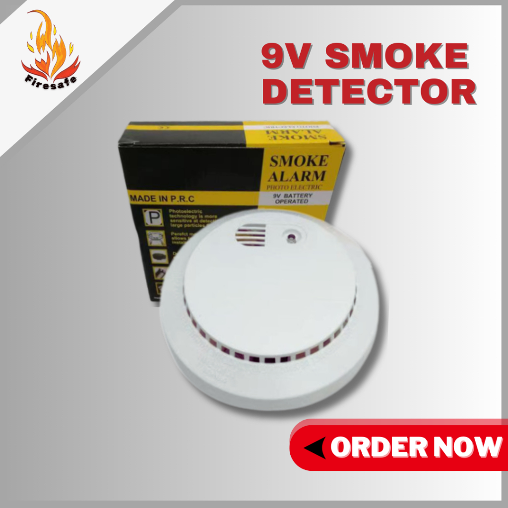 Yellow Photoelectric Sensor Smoke Detector Alarm Sensetive Smoke ...