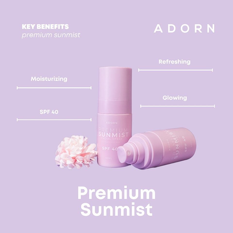 ADORN Premium Sunmist Facial Spray SPF40 with Hyaluronic Acid | Shopee ...