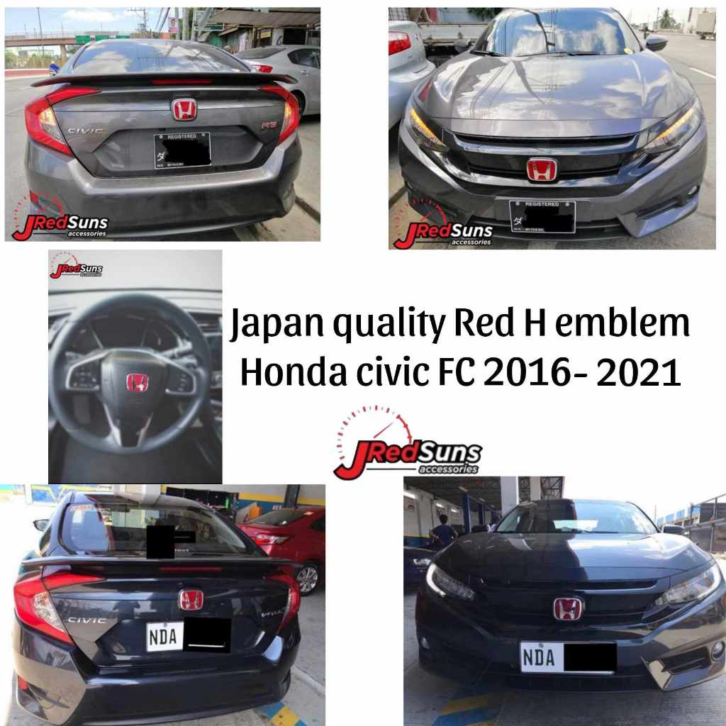 Japan Quality Red H emblem Honda Civic new 2016-2021 | Shopee Philippines
