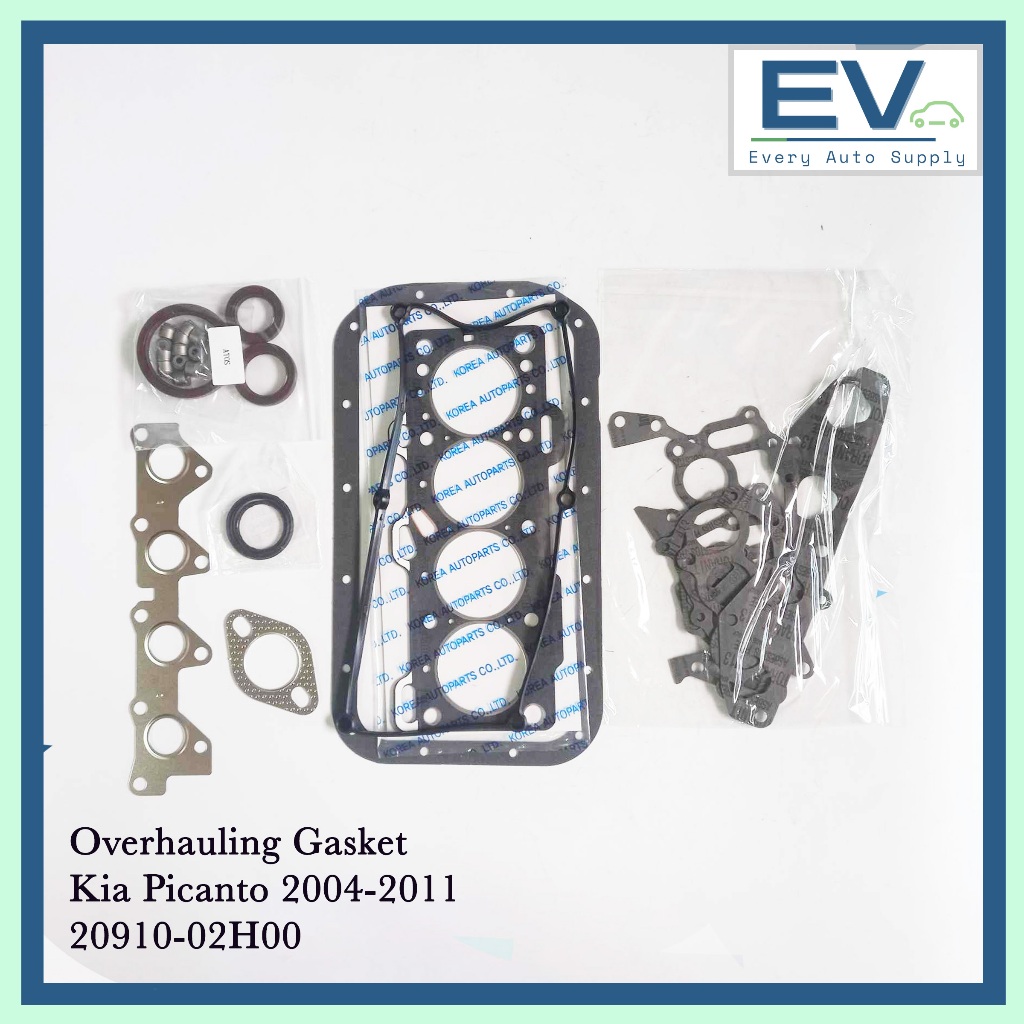OVERHAULING GASKET COMPLETE SET, For Kia Picanto 1.1, G4HG, 2004-2012 ...