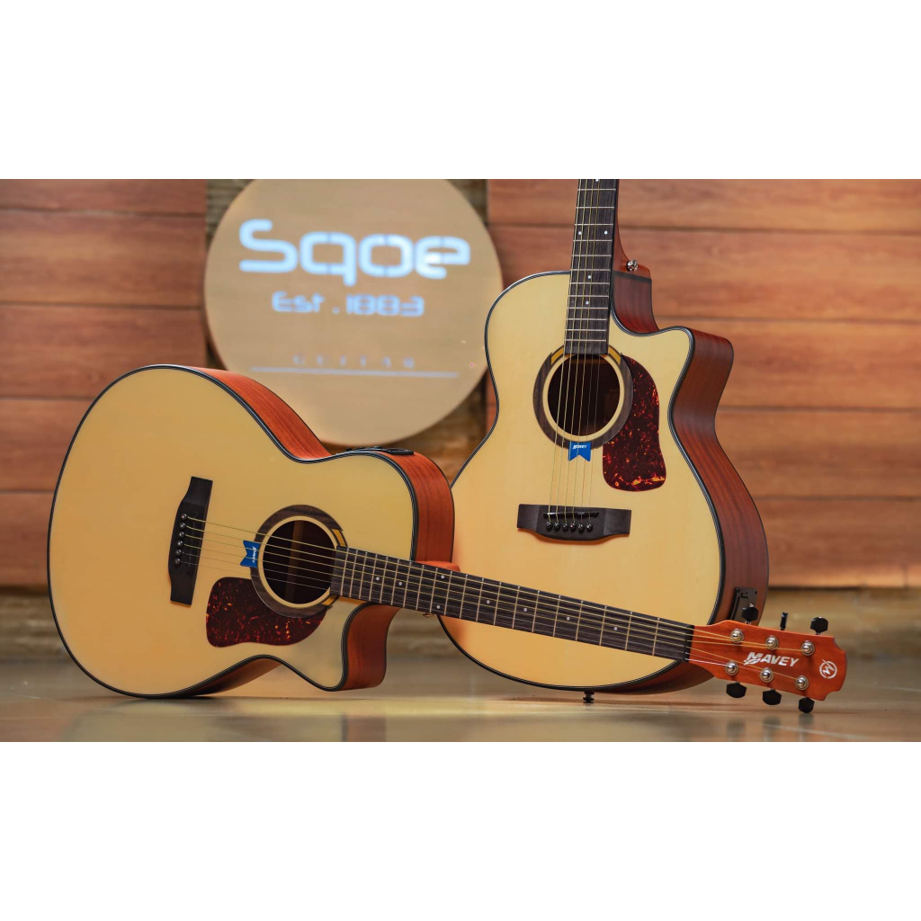 Mavey 40’ Acoustic Guitar with Trussrod and Builtin Pickup Tuner ...