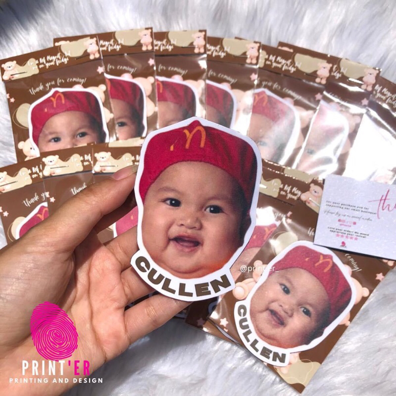 Bubble Head Ref Magnet (Perfect Souvenir/giveaway for baptism, birthday ...