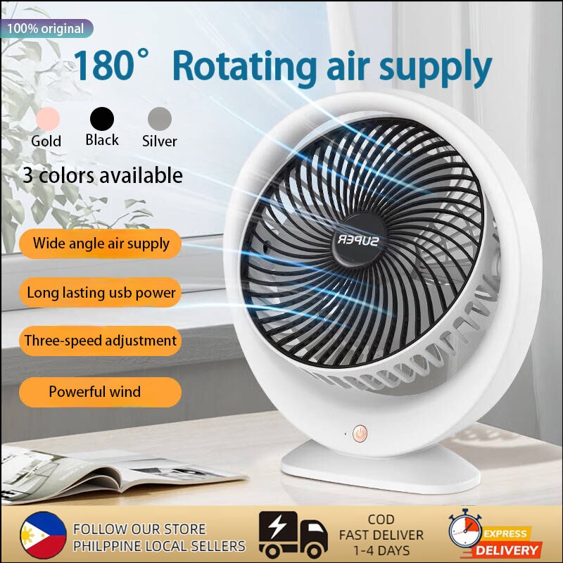 Desk Fan Portable Small Electric Fan Rechargeable Mini Table Fan ...