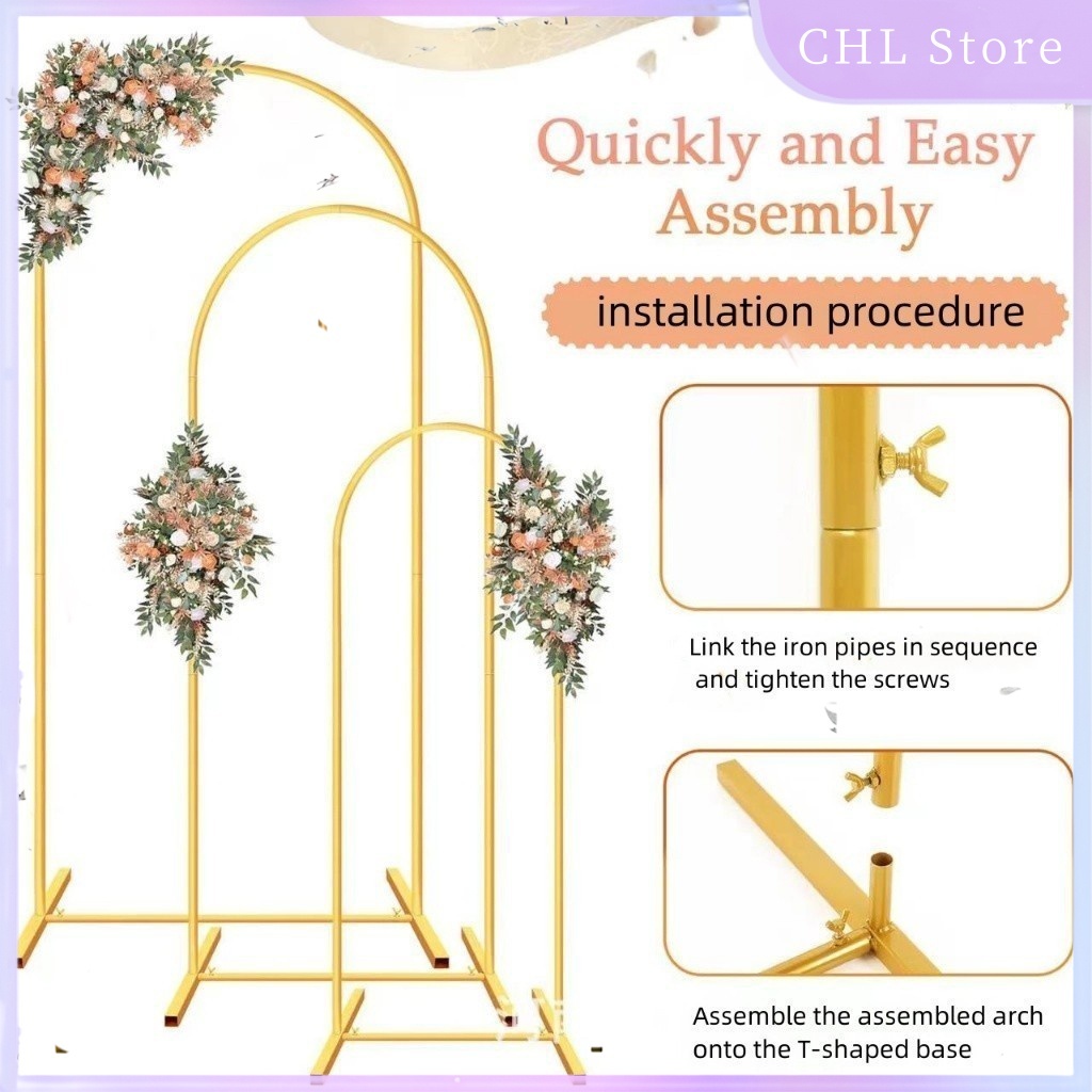 1 set=3pcs arc backdrop stand 60th backdrop arc decoration 50th ...