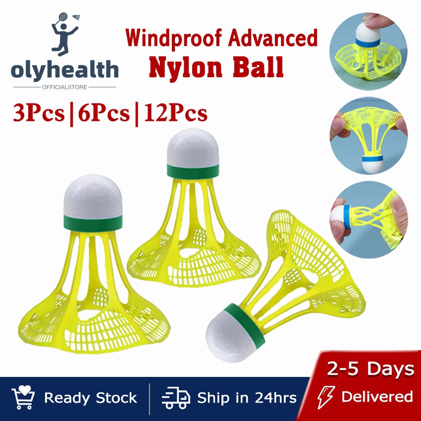 Olyhealth Nylon Shuttlecock Original For Badminton Training Feather ...