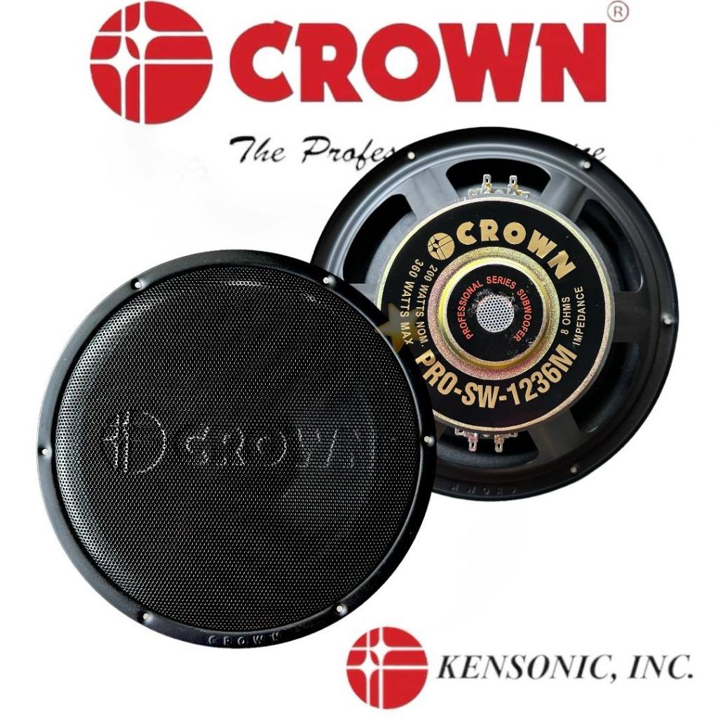 Crown PRO-SW-1236M 12 inch Subwoofer 360 watts New | Shopee Philippines