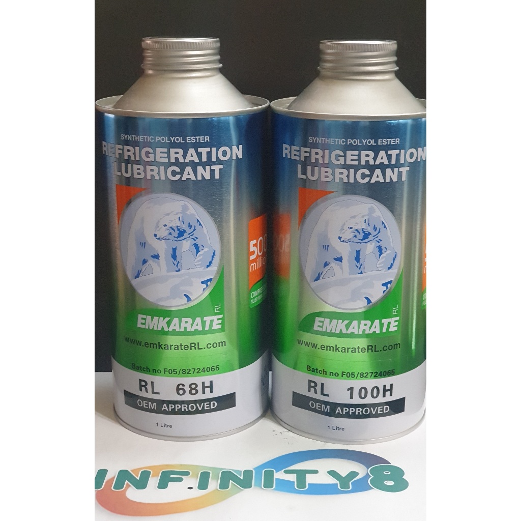 EMKARATE REFRIGERATION LUBRICANT Refrigeration Oil ONE (1) LITER RL 68H ...