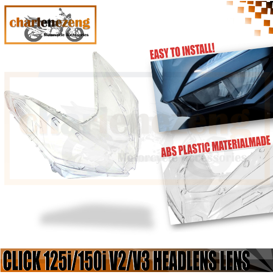 HEADLIGHT LENS FOR HONDA CLICK 125i/150i V2/V3 MOTORCYCLE (LENS ONLY ...