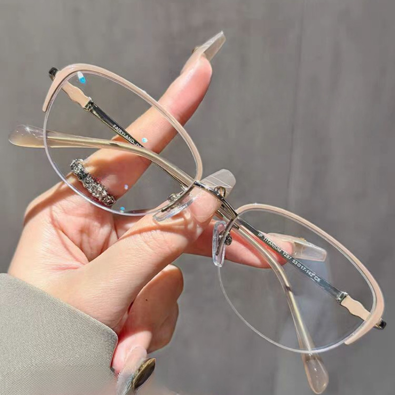 Fashion Oval Graded Eyeglasses for Nearsighted Anti-radiation 0-300 ...