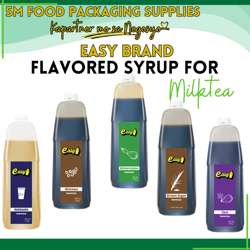 Easy Brand Flavored Syrups Coffee Espresso Taro Wintermelon Okinawa ...