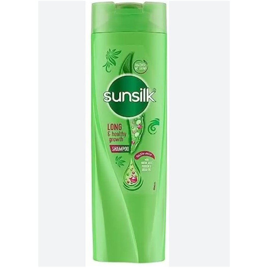 SUNSILK STRONG & LONG SHAMPOO GREEN 350ML WITH BIOTIN ALOVERA | Shopee ...