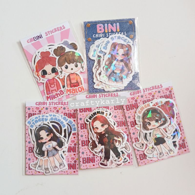 BINI inspired Chibi Vinyl Stickers 8pcs per pack | Shopee Philippines