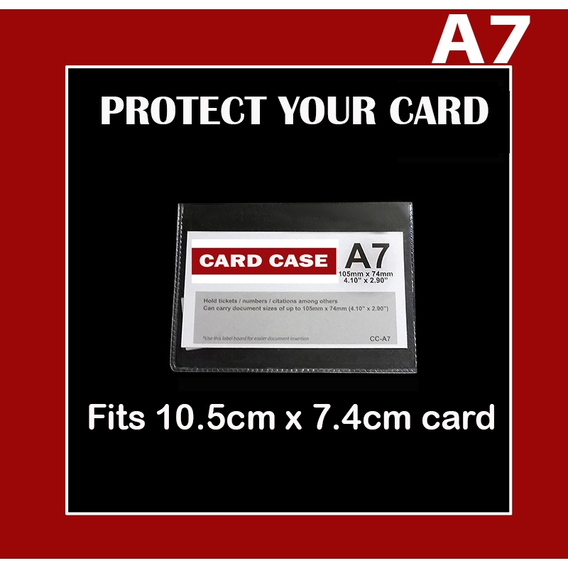 PLASTIC CARD CASE - A7 SIZE 7.5 cm X 11 cm | Shopee Philippines