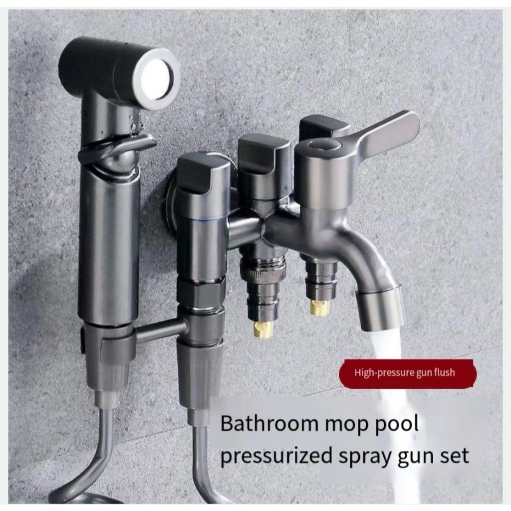 SUS304 Faucet Three Tap Multifunctional Stainless Steel Faucet Three ...