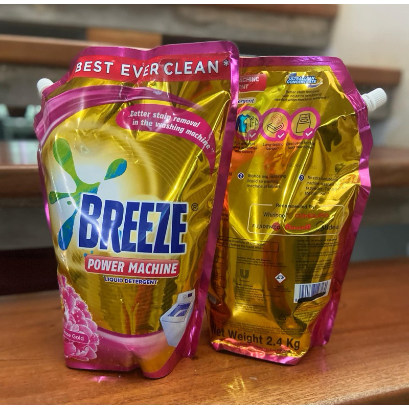 Breeze Rose Gold Power Machine Liquid Detergent 2.4L | Shopee Philippines