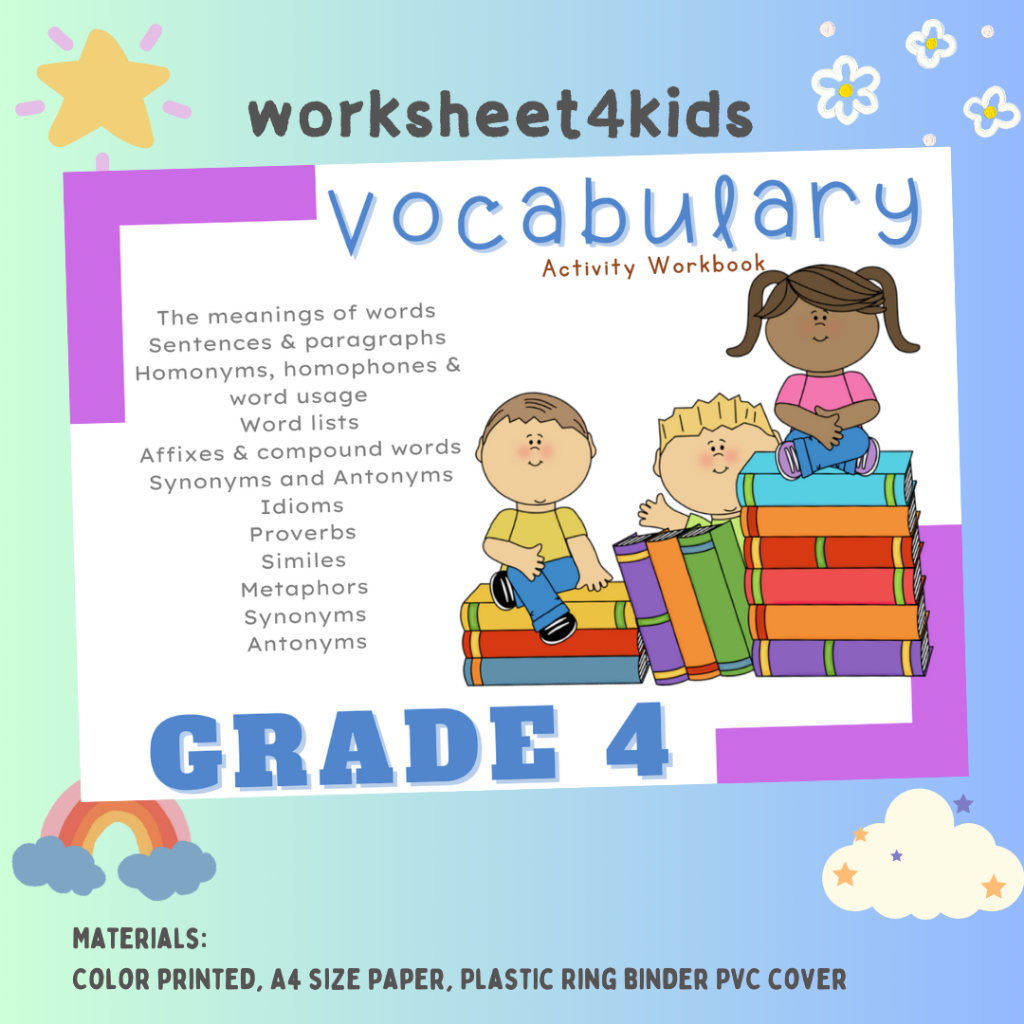 62, pages Grade 4 Vocabulary Workbook 2 Pages per sheet | Shopee ...